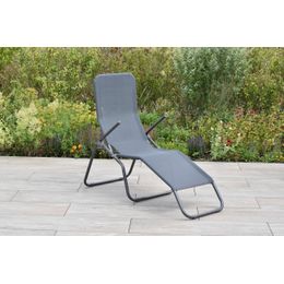 Gartenliege XXL ca. 67x116x154 cm Grau