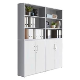 Aktenschrank Office Edition Sw Set 11 Grau/Wei&szlig;