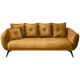 3-Sitzer-Sofa Baggio Gelb Velours