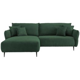 Ecksofa Vanilla Dunkelgr&uuml;n Cord