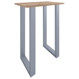 Bartisch Xona ca. 80x102x50 cm Eiche/Silber