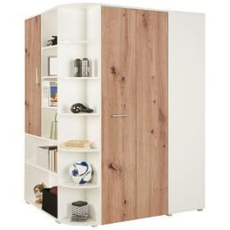 Eckschrank Young Wei&szlig;/Eiche Artisan