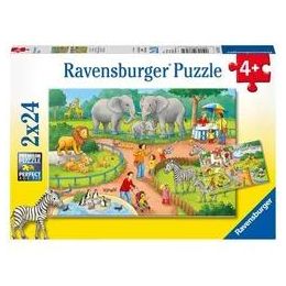 Puzzle Ravensburger Ein Tag im Zoo 2 X 24 Teile