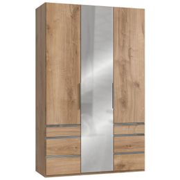 Dreht&uuml;renschrank mit Laden B: 150 cm Level, Eiche Dekor