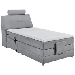 Boxspringbett Palermo elektrisch 120x200cm Hellgrau