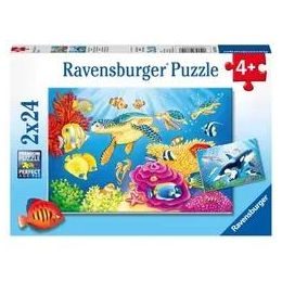 Puzzle Ravensburger Kunterbunte Unterwasserwelt 2 X 24 Teile