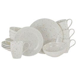 Creatable Kombiservice Confetti Weiss Creme, 16-teilig