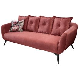 3-Sitzer-Sofa Baggio Koralle Velours
