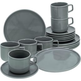 Creatable Kaffeeservice Chef Collection Grau, 18-teilig
