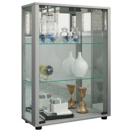 Vitrine Sintalo mit LED ca. 60x80 cm Silber