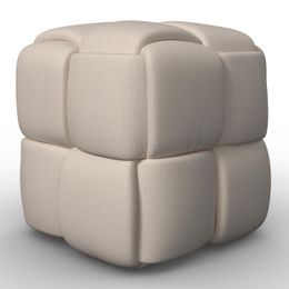 Hocker Ella Boucl&eacute; Beige