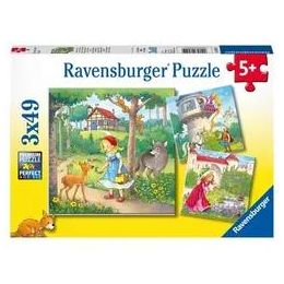 Puzzle Ravensburger Rapunzel, Rotk&auml;ppchen & der Froschk&ouml;nig 3 X 49 Teile