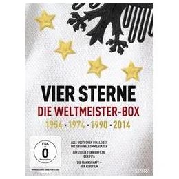 Vier Sterne - Die Weltmeister-Box - 1954/1974/1990/2014 / Alle deutschen Finalsiege mit Originalkommentaren von ARD und ZDF + Die offiziellen Turnierfilme der FIFA + Die Mannschaft [5 DVDs]