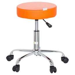 B&uuml;rohocker Operator II Orange/Chromfarben