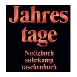 Suhrkamp Verlag AG Notizbuch &raquo;Jahrestage&laquo;