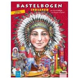 Indianer basteln Bastelbogen Ausschneidebogen mit Papierfiguren