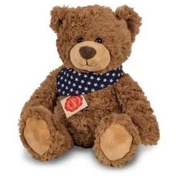 HERMANN TEDDY ORIGINAL Teddy Hermann 91362 - Teddy braun mit Tuch, sitzend, 30 cm, Pl&uuml;schtier