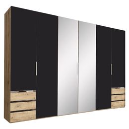 Dreht&uuml;renschrank Level 36A mit Spiegel ca.300cm Graphitfarben