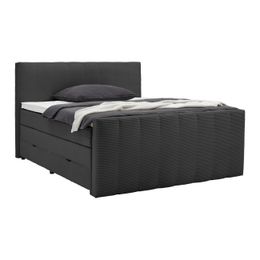 Boxspringbett Malaga Schwarz ca. 160x200cm