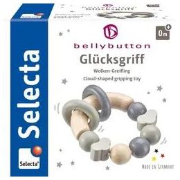 Selecta 64002 - bellybutton, Gl&uuml;cksgriff, Wolken-Greifling, Holz, grau, 7,5 cm