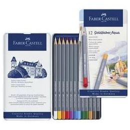 Faber-Castell Aquarellstifte Goldfaber Aqua, 12er Set Metalletui