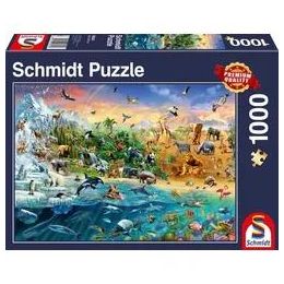 Puzzle Schmidt Spiele 58324 Die Welt der Tiere 1000 Teile