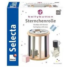 Selecta 64017 - bellybutton, Sternchenrolle, Sortier- und Steckbox, Holz, 13 cm