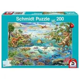 Schmidt Spiele Entdecke die Dinosaurier, 200 Teile - Kinderpuzzle