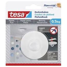 Tesa&reg; Powerstrips&reg; Deckenhaken Tapete & Putz, weiss rund
