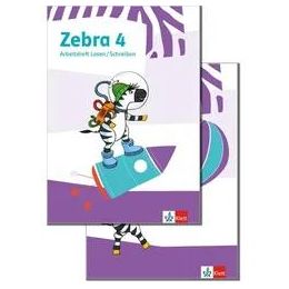 Zebra 4. Paket: Arbeitsheft Lesen/Schreiben und Arbeitsheft Sprache Klasse 4