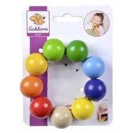 Simba Eichhorn 100017042 - 9 Bunte Kugeln, Greifling, Ring, Buchenholz,