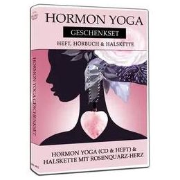 Hormon Yoga Geschenkset: H&ouml;rbuch, Heft & Halskette
