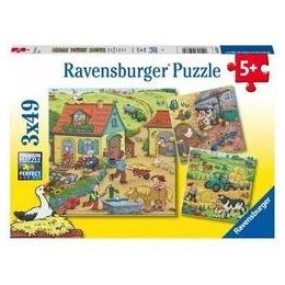 Puzzle Ravensburger Viel los auf dem Bauernhof 3 X 49 Teile