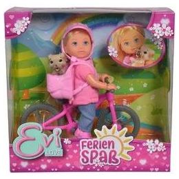 Simba 105733273 - Evi Love Holiday Bike, Puppe mit Fahrrad und Hund