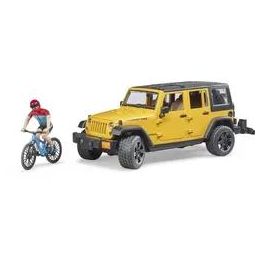 Bruder 02543 JeepWrangler RubiconUnlimited, Mountainbike und Radfahrer