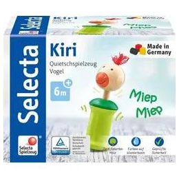 Schmidt Spiele Selecta 61058 - Greifling, Kiri Vogel, Quietschspielzeug, Holz, 13 cm