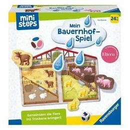 Ravensburger ministeps 4173 Unser Bauernhof-Spiel, Erstes Spiel rund um Tiere, Farben und Formen - Spielzeug ab 2 Jahre