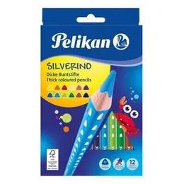 Pelikan Buntstifte SILVERINO dreieckig dick, 12er Set