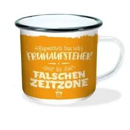 Tasse "Falsche Zeitzone" -Emaille