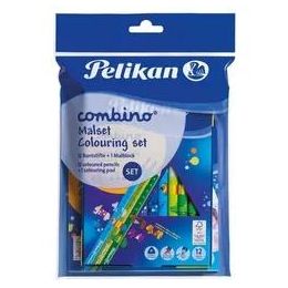 Pelikan Combino Mal Set: 1 Malblock + 12 Buntstifte