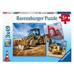 Puzzle Ravensburger Baufahrzeuge im Einsatz 3 X 49 Teile