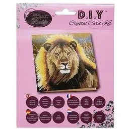 Craft Buddy CCK-A13 - Resting Lion, 18x18cm Crystal Art Card, Diamond Painting