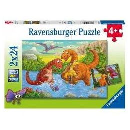 Puzzle Ravensburger Spielende Dinos 2 X 24 Teile