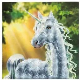 Craft Buddy CCK-A2 - Sunshine Unicorn, 18x18cm Crystal Art Card, Diamond Painting