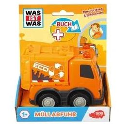 WAS IST WAS Dickie Toys M&uuml;llabfuhr. Set (Fahrzeug + Buch)