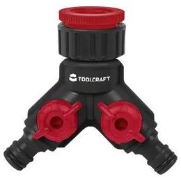 Toolcraft 2302363 Kunststoff 2-Wege-Verteiler Steckkupplung Wasserstop, mit Regulierventil