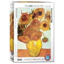 Eurographics Puzzle Zw&ouml;lf Sonnenblumen in einer Vase von van Gogh 1000 Teile