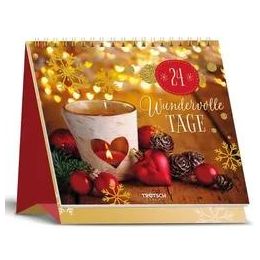 TR&Ouml;TSCH &ndash; Aufstell Adventskalender &bdquo;24 wundervolle Tage&ldquo; Weihnachtskalender mit 24 besinnlichen Bildern & Weisheiten