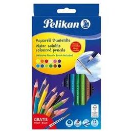 Pelikan 700672 - Aquarell Buntstifte Standard, 12 Stifte