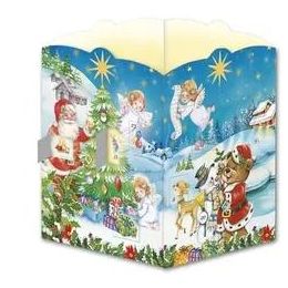 TR&Ouml;TSCH - Windlicht Adventskalender Nostalgisch Weihnachtskalender mit 24 leuchtenden Motiven